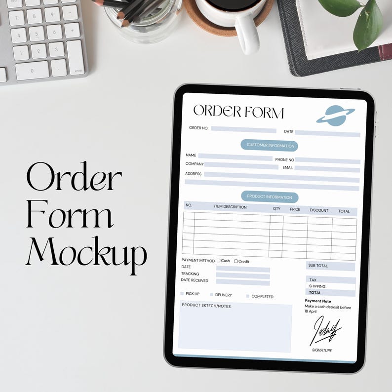Order Form Template, Editable Canva Template, Customizable Product ...