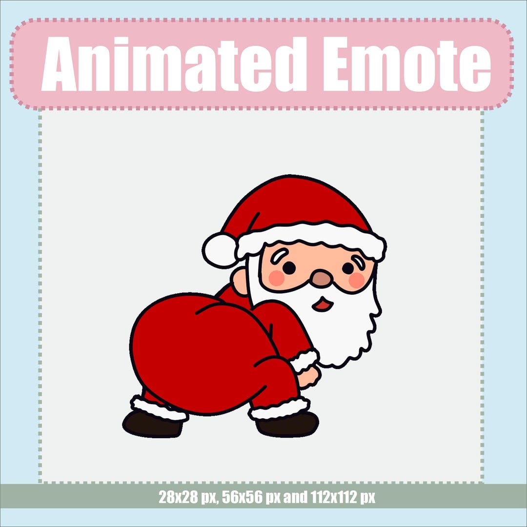 Twerk Santa Animated Emote Funny Santa Animation for Christmas Cheer on ...