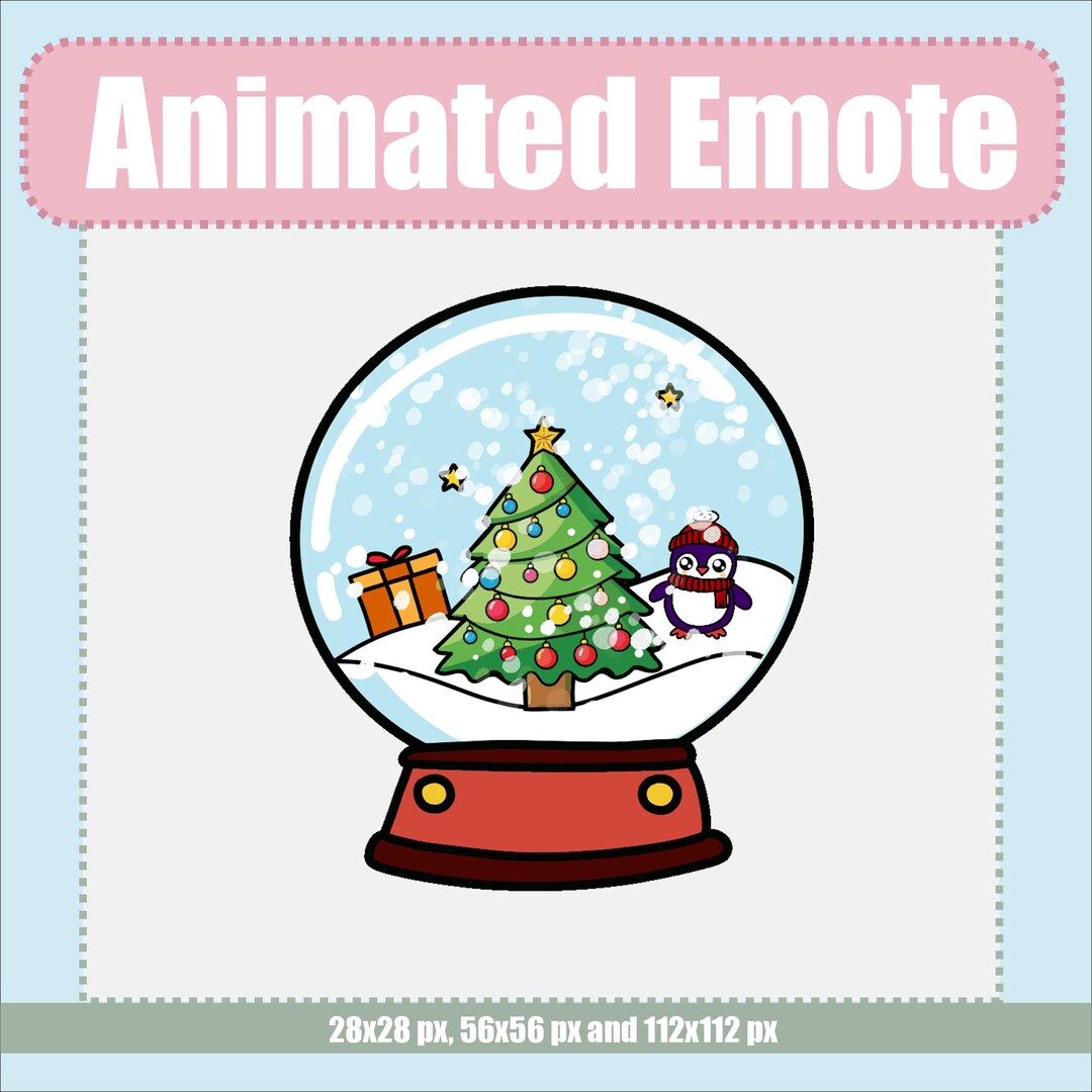 Christmas Snow Globe Animated Emote Handdrawn for Festive Cheer ...