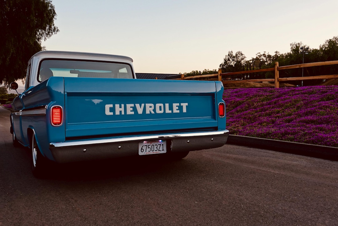 Classic Chevy C10 Rear View - Etsy