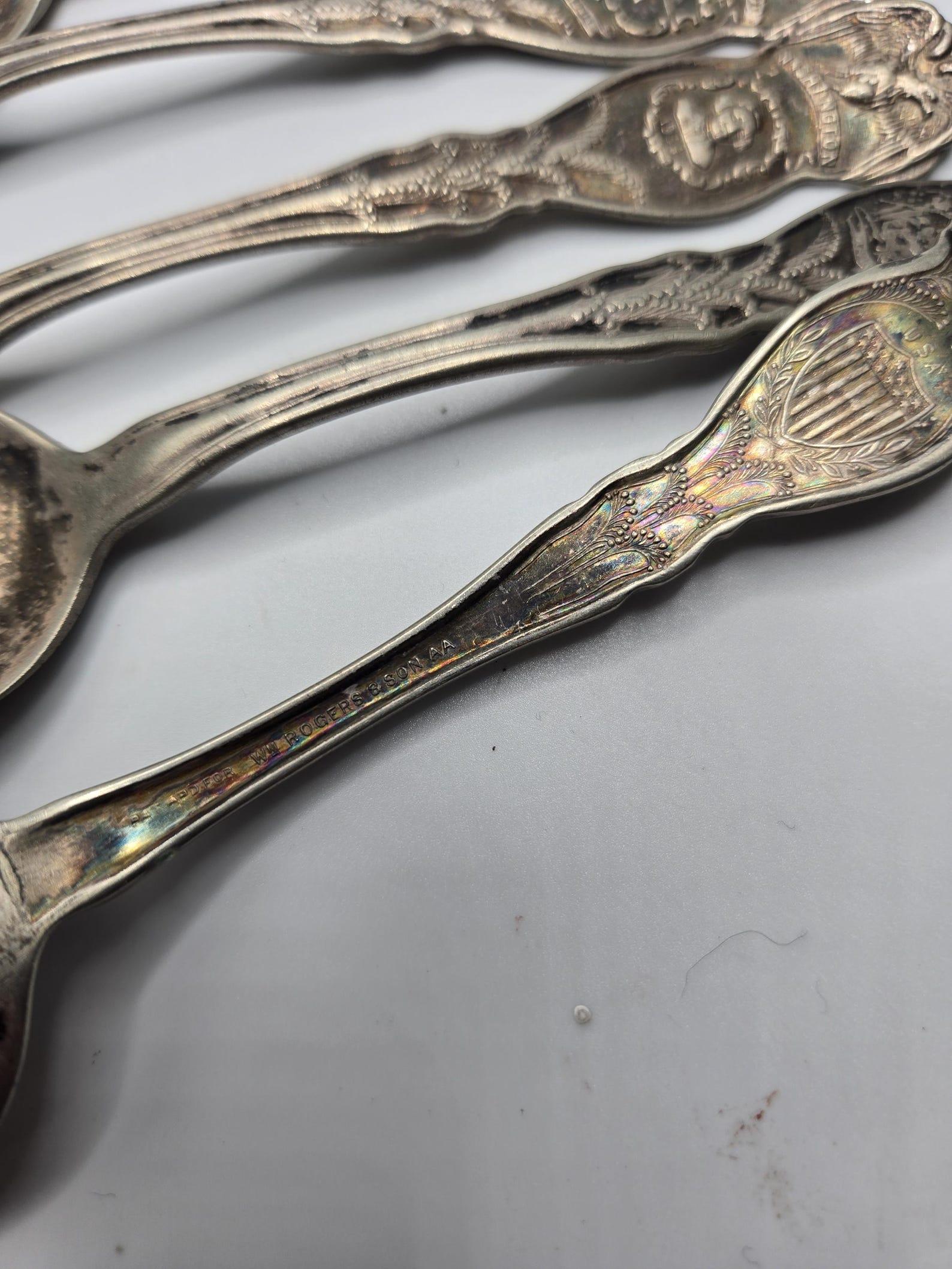 10 Eagle State Collector Vintage Spoons Silverware Silver Plated - Etsy