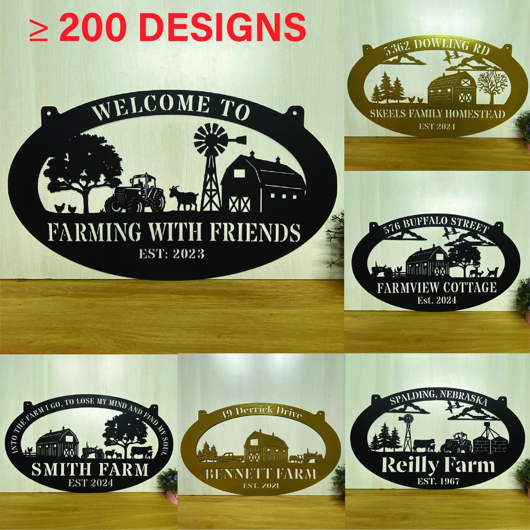 Custom Every Farmhouse Metal Sign, Unique Metal Farm Sign, Personalized ...