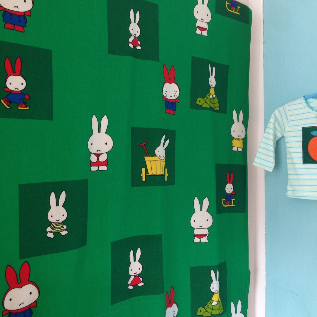 Vintage Childrens Miffy Curtain Fabric - Etsy