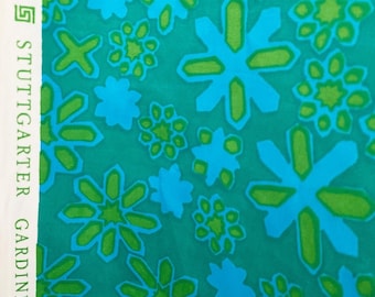 Atomic Teal Blue Stars Fabric Atomic Starburst Blue by - Etsy