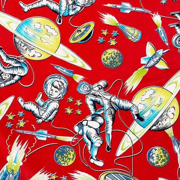 Retro Space Fabric - Etsy