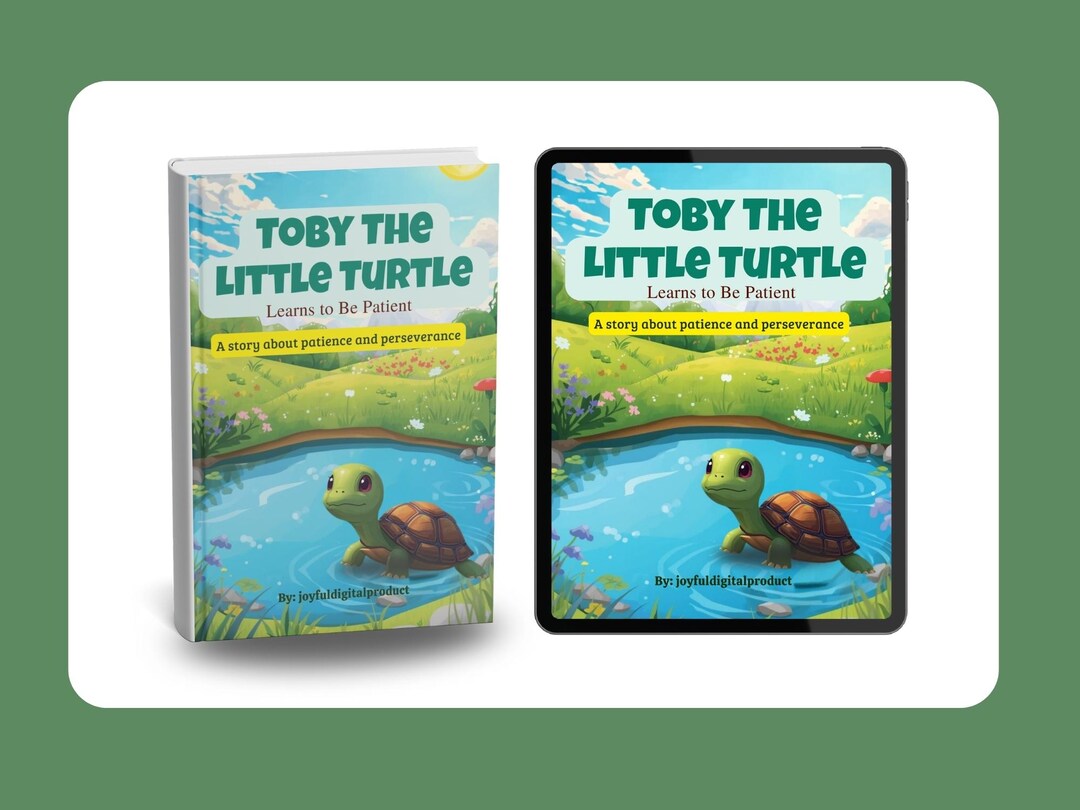 Toby the Turtle Kids Ebook | Printable Bedtime Story (canva Editable ...