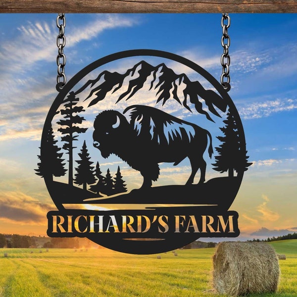 Metal Bison Sign - Etsy