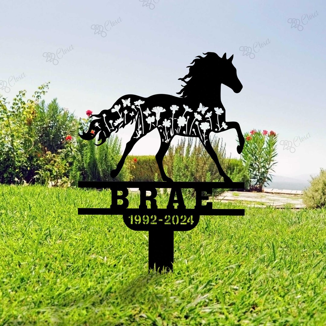 Custom Horse Memorial Sign,horse Memorial Garden Stake,pet Memorial ...