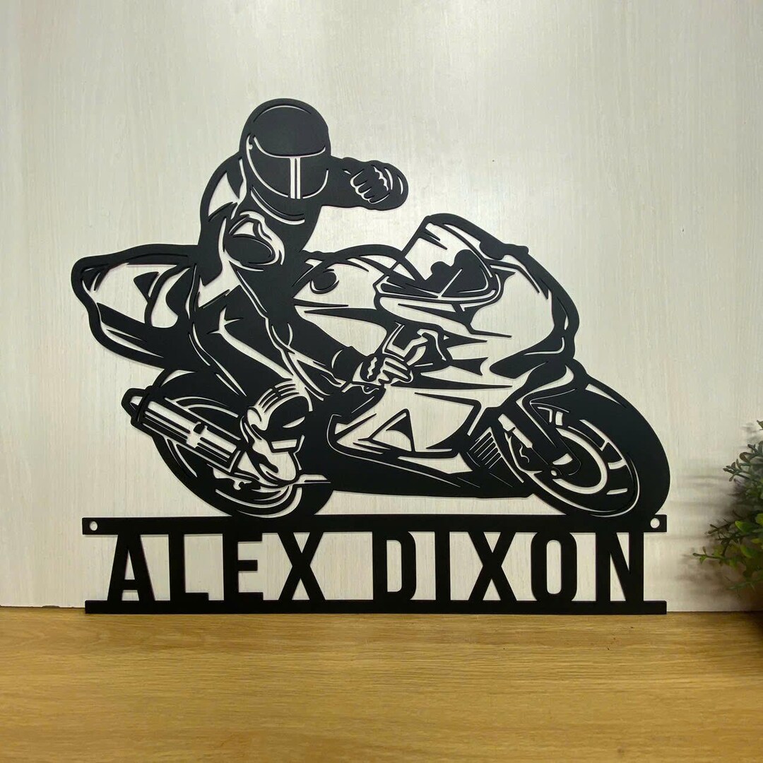 Custom Motorcycle Metal Wall Art, Motorcycle Metal Sign, Personalized ...