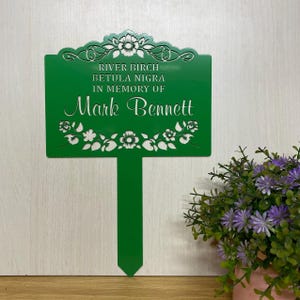 Personalized Memorial Tree Marker, Loss of Loved One Memorial Stake ...