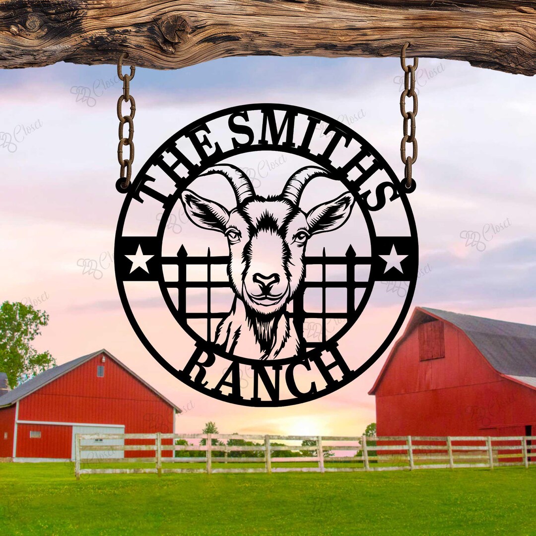 Goat Ranch Sign,goat Farm Name Sign, Custom Goat Farm Sign,goat Lover ...