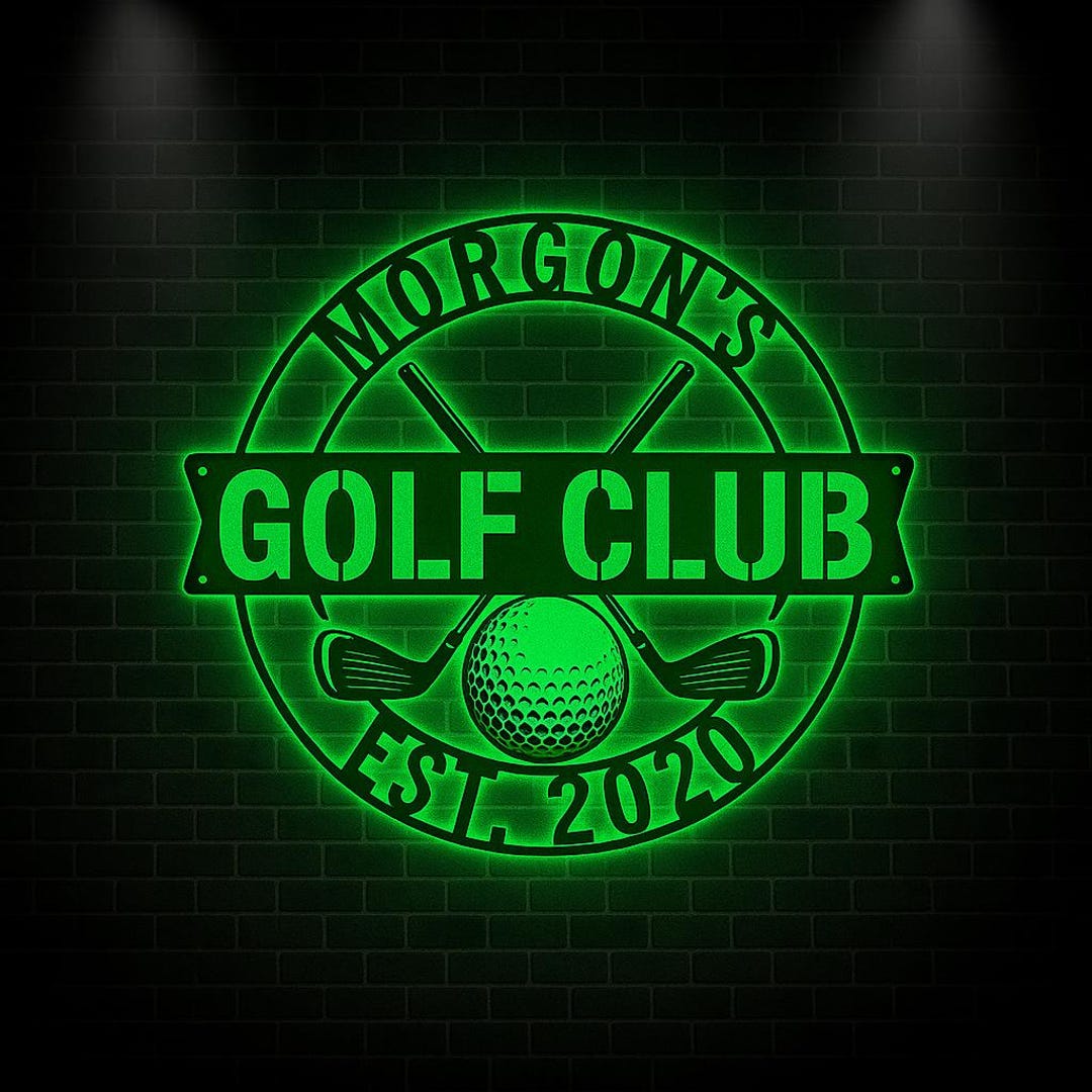 Personalized Welcome Golf Club Sign, Custom Golf Decor, Golf Wall Art ...