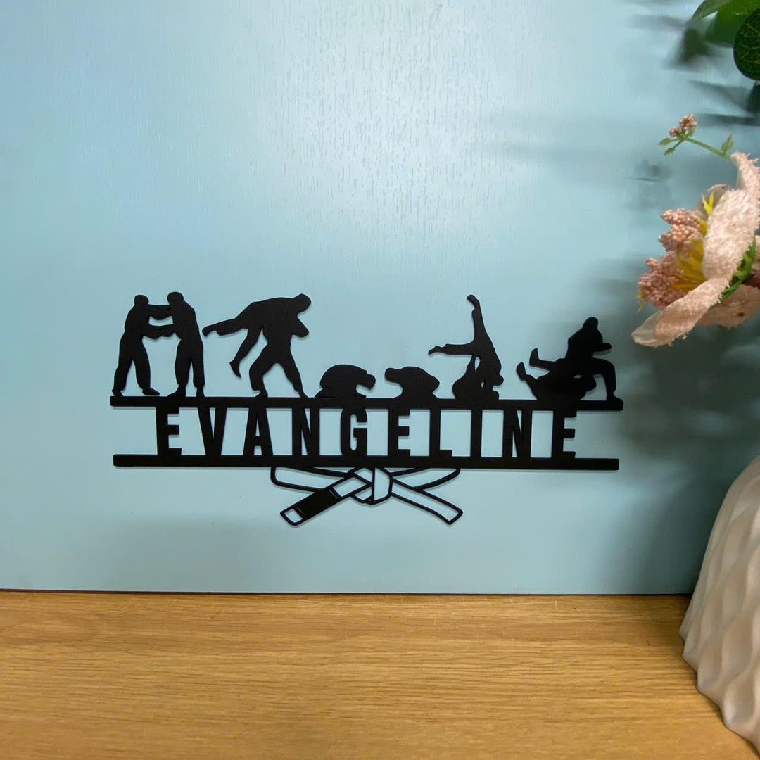 Personalized Brazilian Jiu Jitsu Metal Wall Art, Custom Brazilian Jiu ...