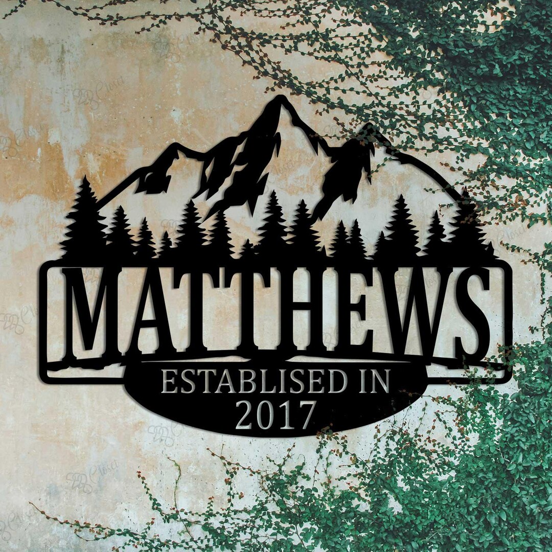 Custom Mountain Address Sign,mountain Name Sign,forest Lodge Name Sign ...
