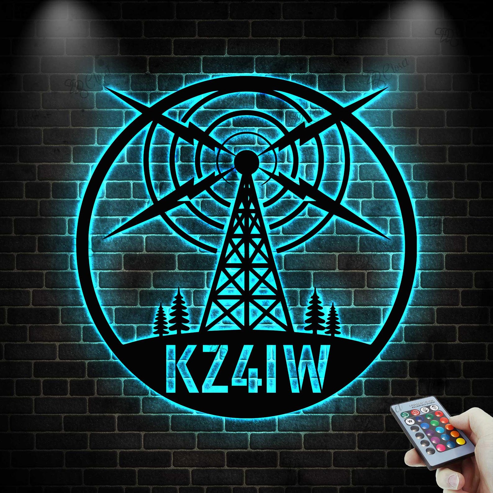 Custom Ham Radio Metal Wall Art LED Light, Ham Radio Sign, Amateur ...
