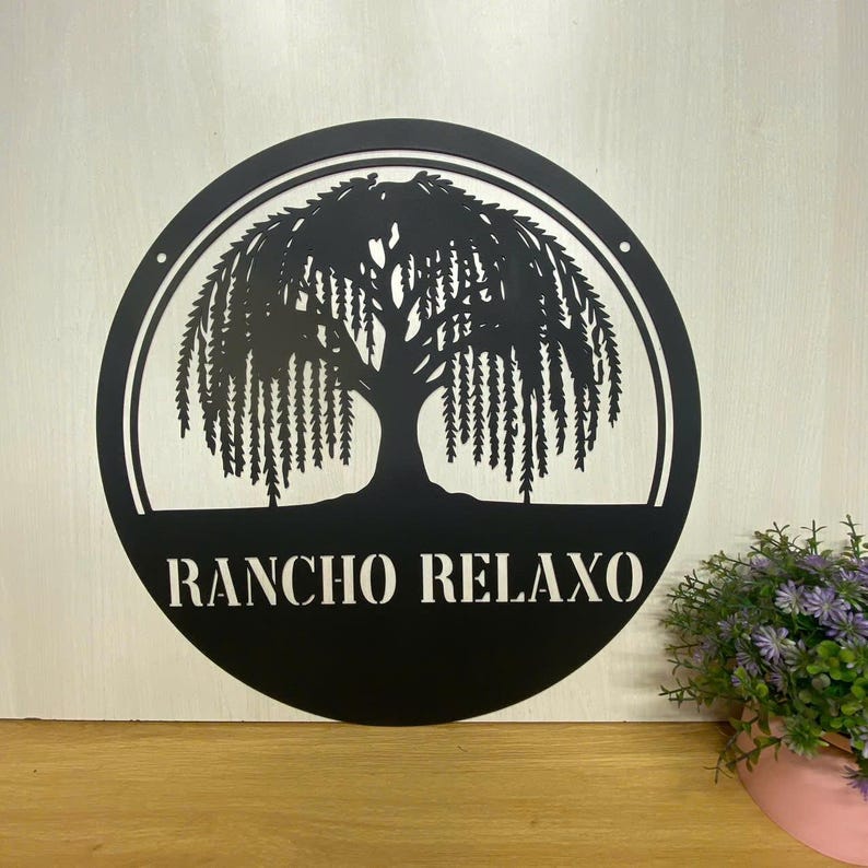 Custom Weeping Willow Tree Metal Wall Art, Willow Tree of Life Metal ...