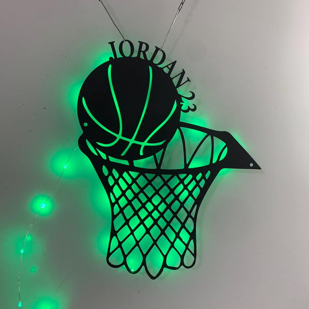 Personalized Basketball Metal Wall Art, Custom Basketball Player Name ...