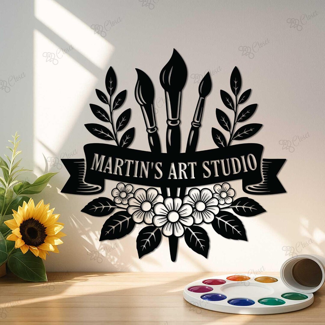 Custom Art Studio Sign,artist Studio Name Sign,personalized Art Room ...