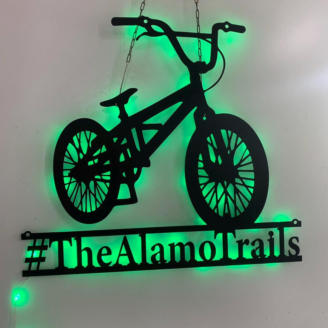 Custom BMX Cycle Sport Metal Wall Hanging Art, BMX Biker Metal Name ...