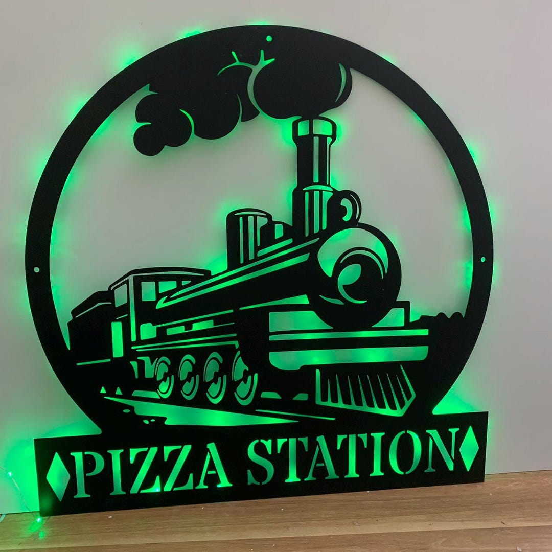 Personalized Railroad Metal Wall Sign, Custom Train Metal Wall Decor ...