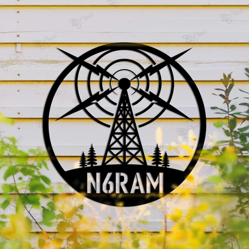 Custom Ham Radio Metal Wall Art LED Light, Ham Radio Sign, Amateur ...