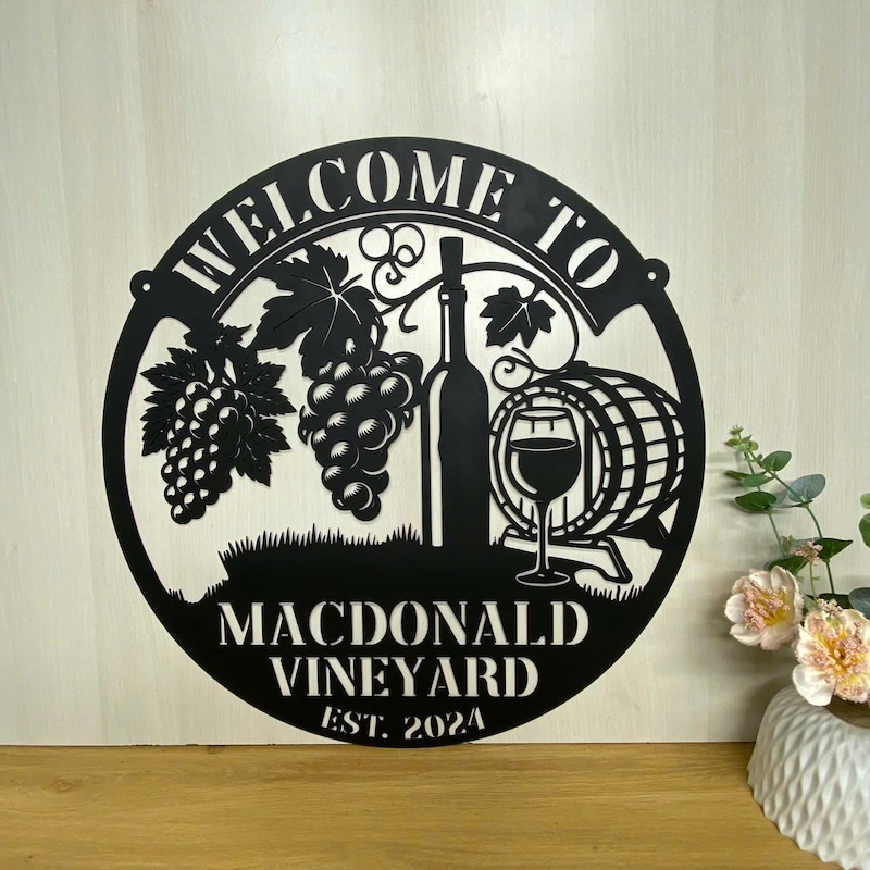 Welcome Sign Vineyard - Etsy