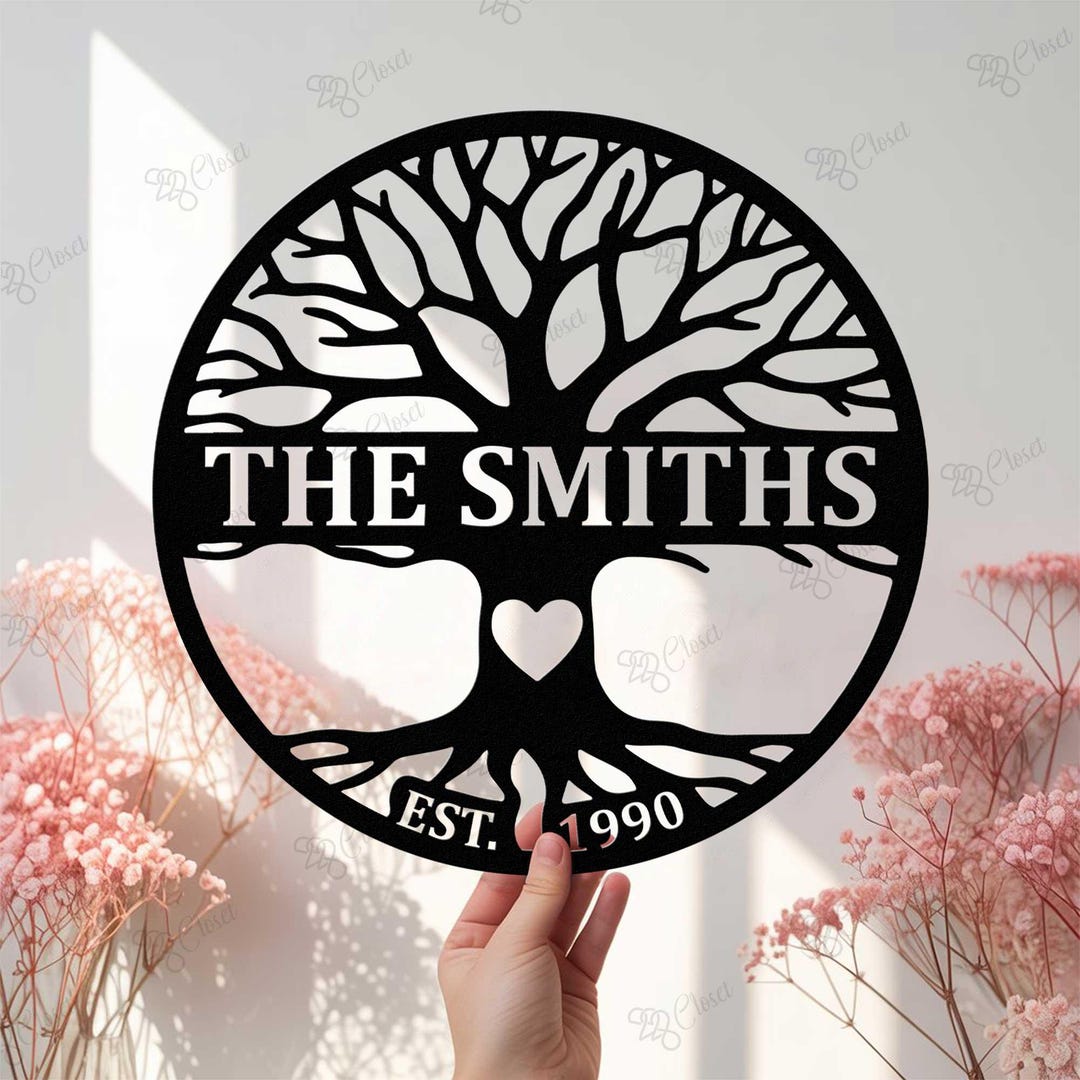 Custom Tree Family Name Sign,tree of Life Family Name Sign,tree of Life ...