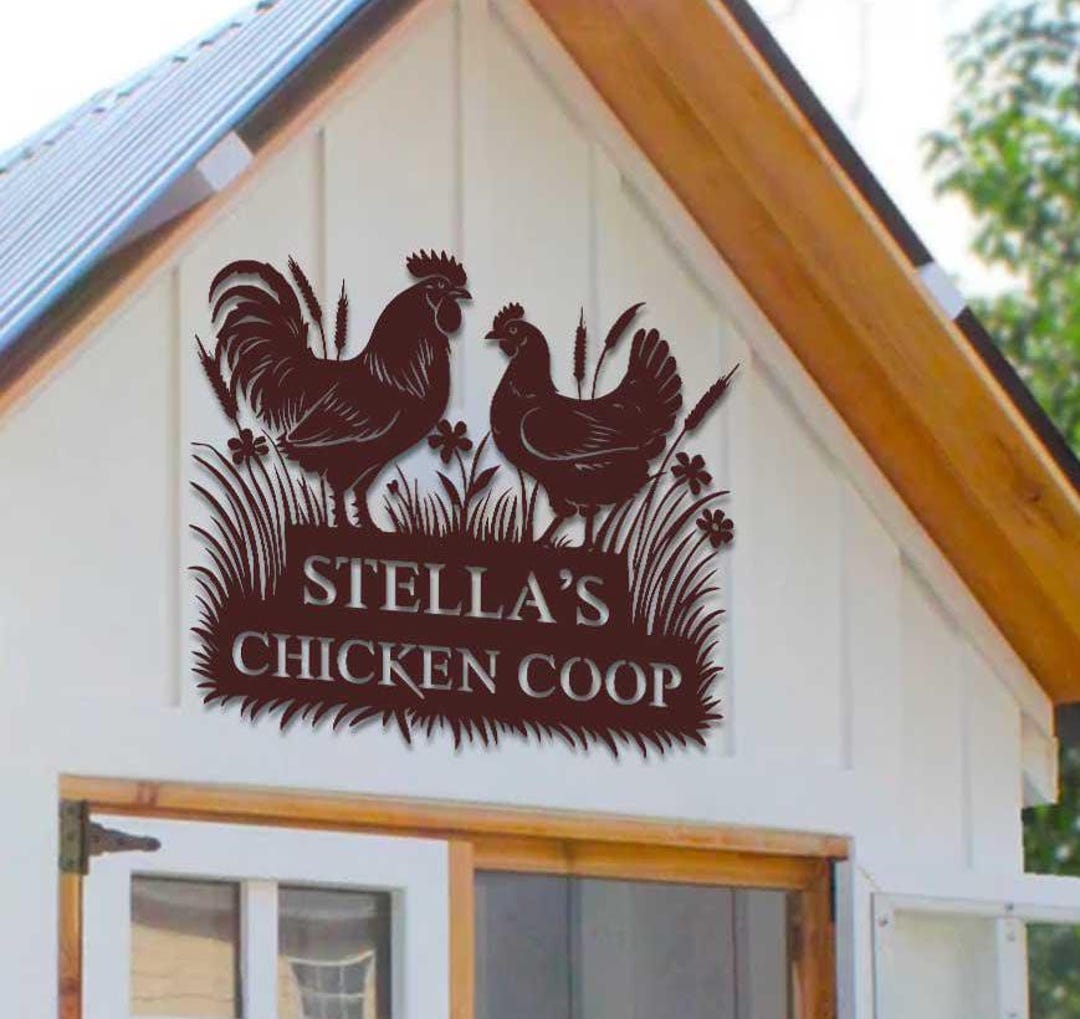 Personalized Chicken Farm Metal Sign, Custom Chicken Farm Sign, Metal ...
