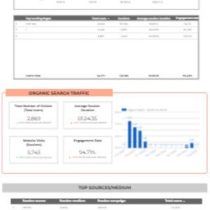 SEO Traffic Report | Looker Studio Dashboard - Etsy