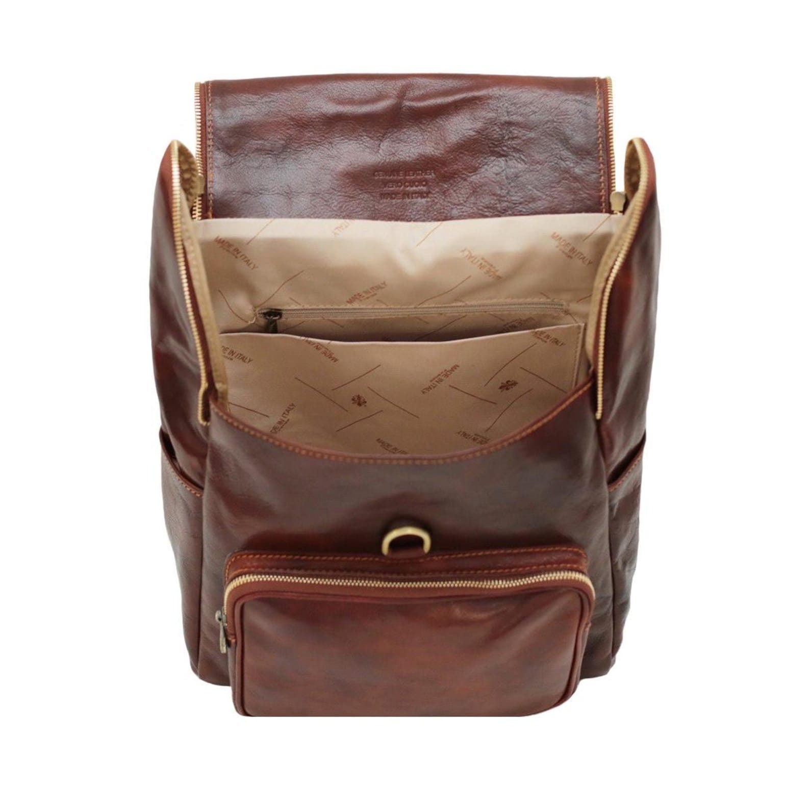 Handmade Italian Leather Backpack: Full-grain Laptop Backpack (15–16 ...