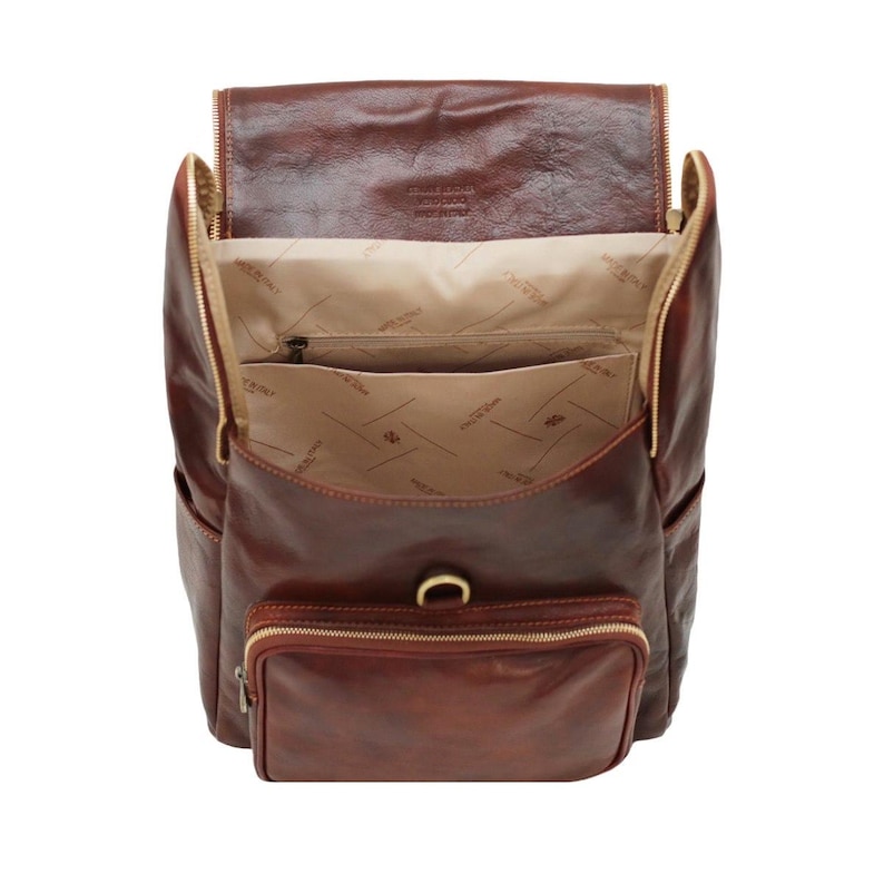 Handmade Italian Leather Backpack: Full-grain Laptop Backpack (15–16 ...