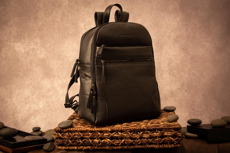 Italian Full Grain Leather Backpack – Handmade Elegant Men’s Bag - Etsy