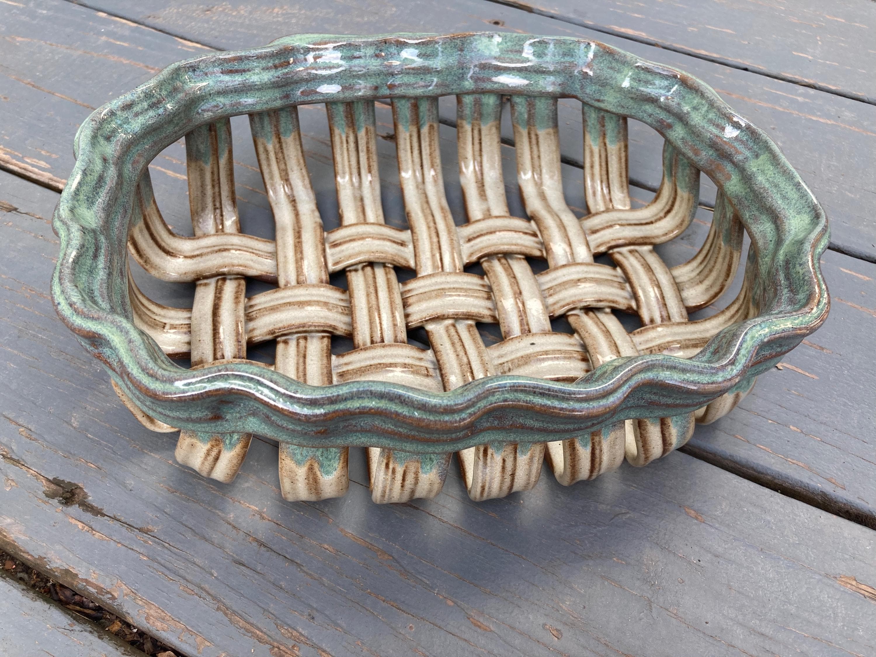 Pottery Ceramic Handmade Basket - Etsy