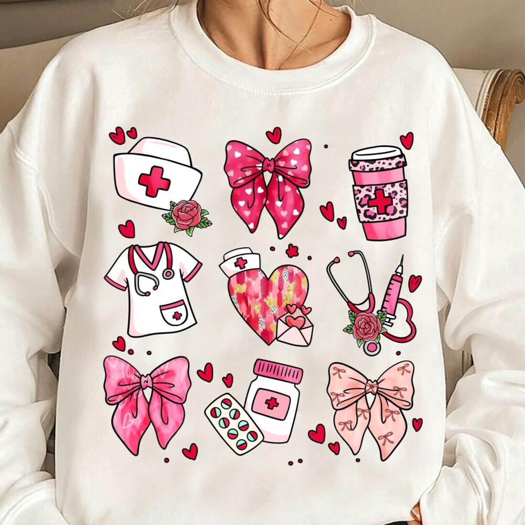 Pink Valentine Nurse Png, Valentine Nurse Coquette Png, Cupids Favorite ...