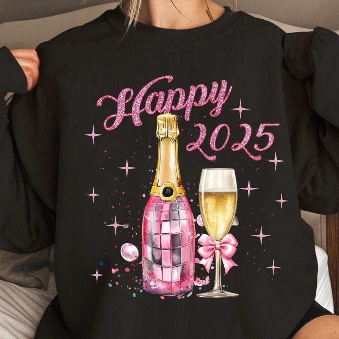 Glitter New Year 2025 Png, New Year Coquette Bow Png, Happy New Years ...