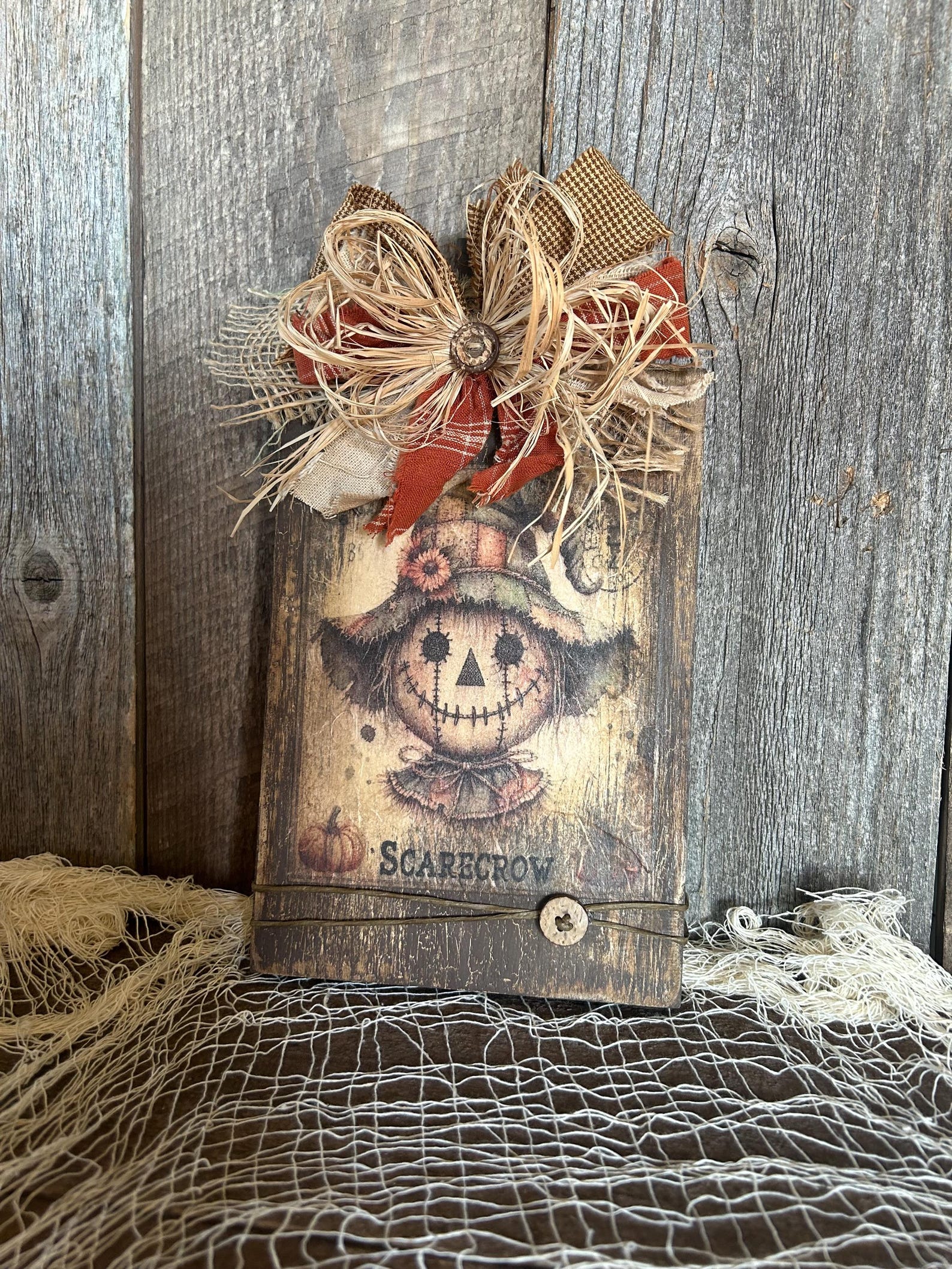 Scarecrow Cutting Board Decor - Etsy
