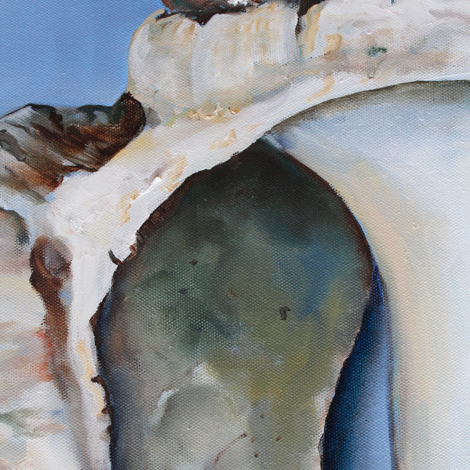 Broken Oyster Drill Seashell Shell ORIGINAL Oil Painting Coastal Decor ...