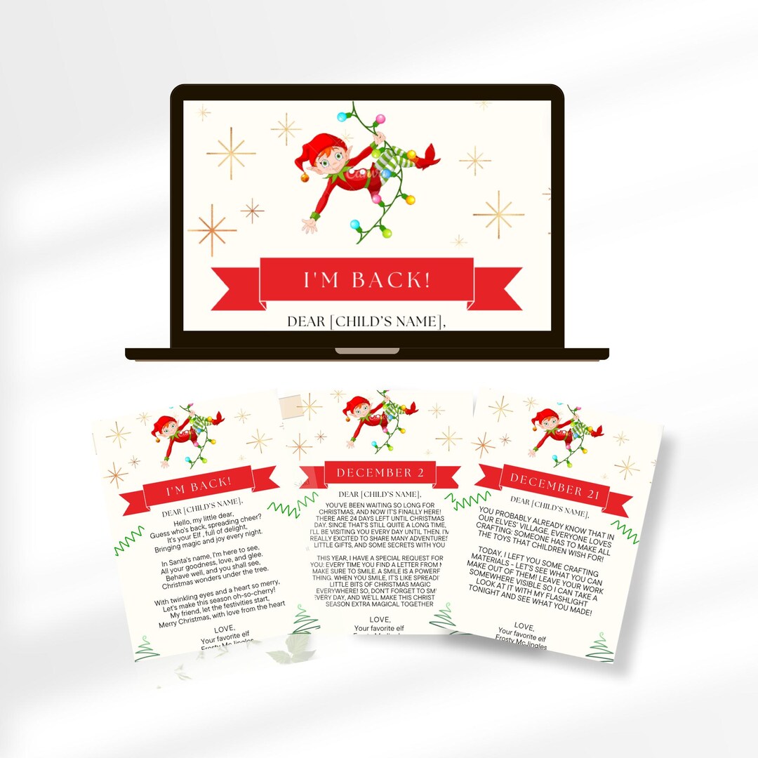 Editable Elves Letter Christmas Elves Printable Template Magical ...
