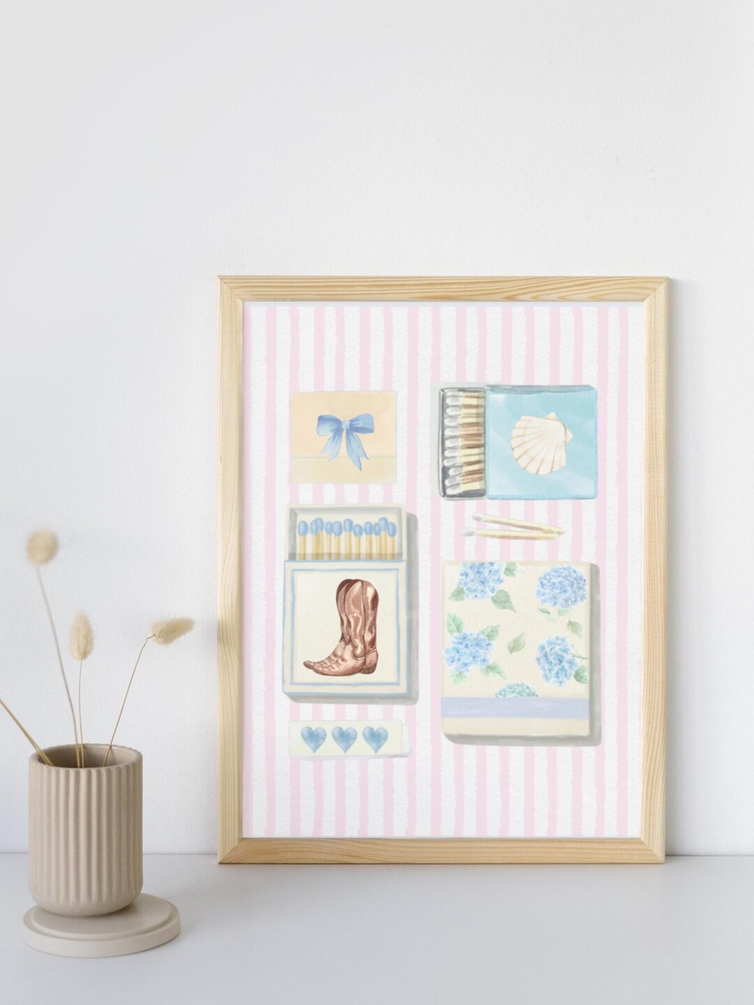 Coastal Cowgirl Pastel Vintage Matchbox Design Trendy Western Aesthetic ...