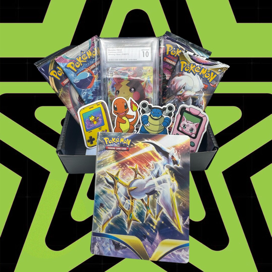 Graded Pokémon Card,4 TCG Booster Packs, Slab, Mystery Slab ...