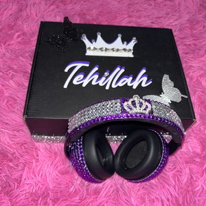 Custom Bling Noise-canceling Headphones – Personalized Sparkly ...