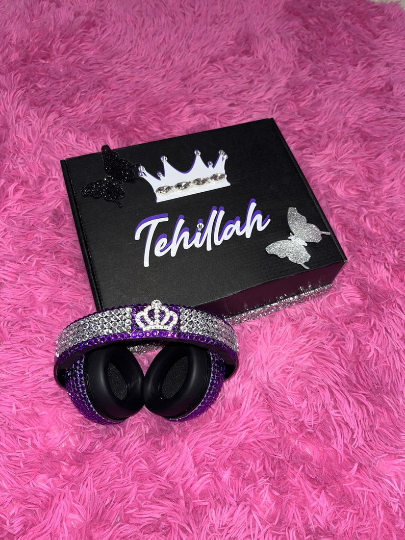 Custom Bling Noise-canceling Headphones – Personalized Sparkly ...