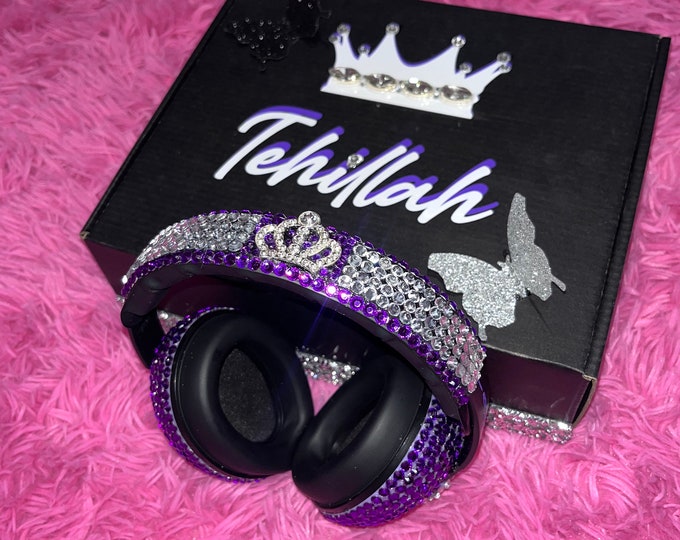 Custom Bling Noise-canceling Headphones – Personalized Sparkly ...
