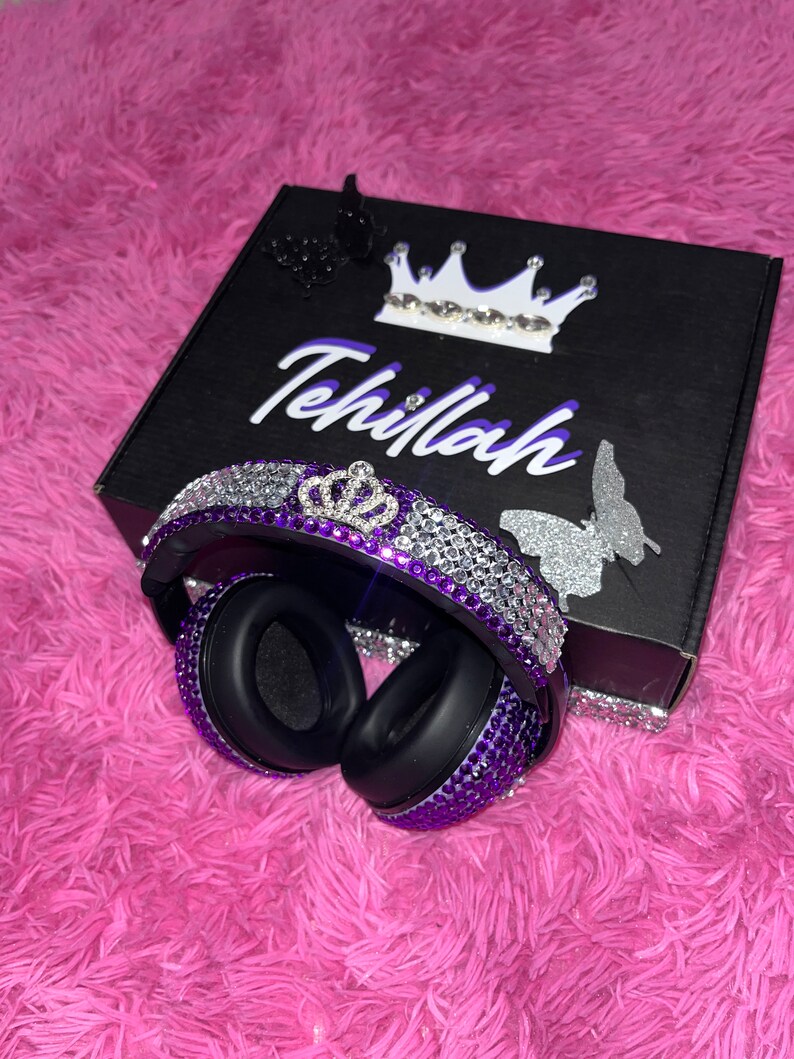 Custom Bling Noise-canceling Headphones – Personalized Sparkly ...