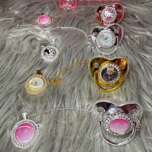 Personalized Babys Bling Binkie With Personalized Clip - Etsy