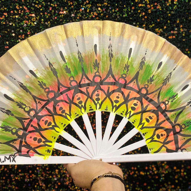 Abanico pintado - Etsy México