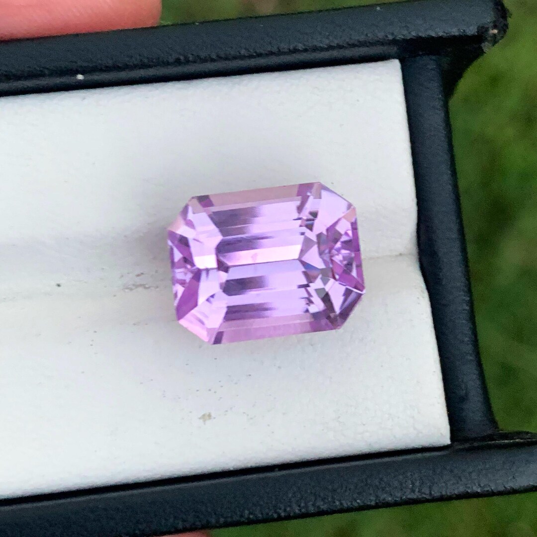Lilac Pink Kunzite Gemstone, Emerald Cut Kunzite Ring Stone - Etsy