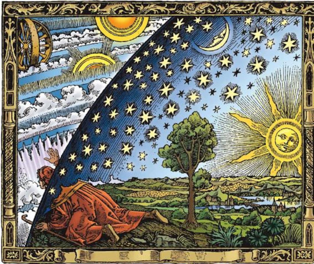 Flammarion Engraving - 16th Century Woodcut - Etsy