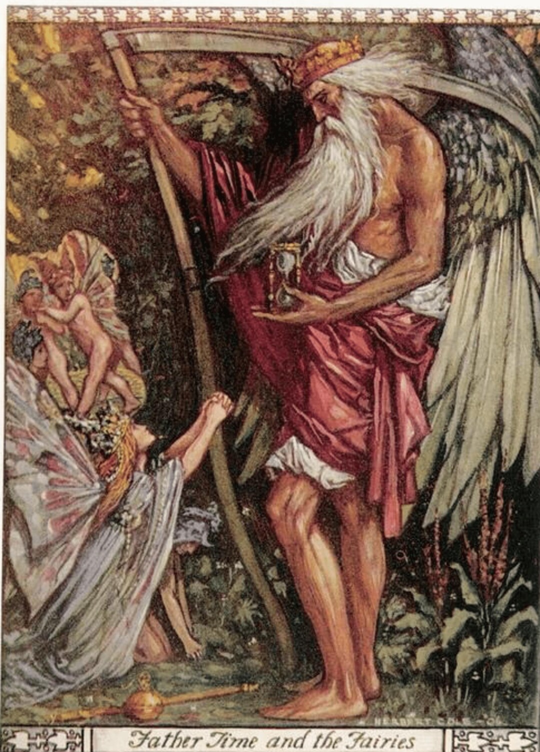 Father Time and the Fairies 1906 - Etsy