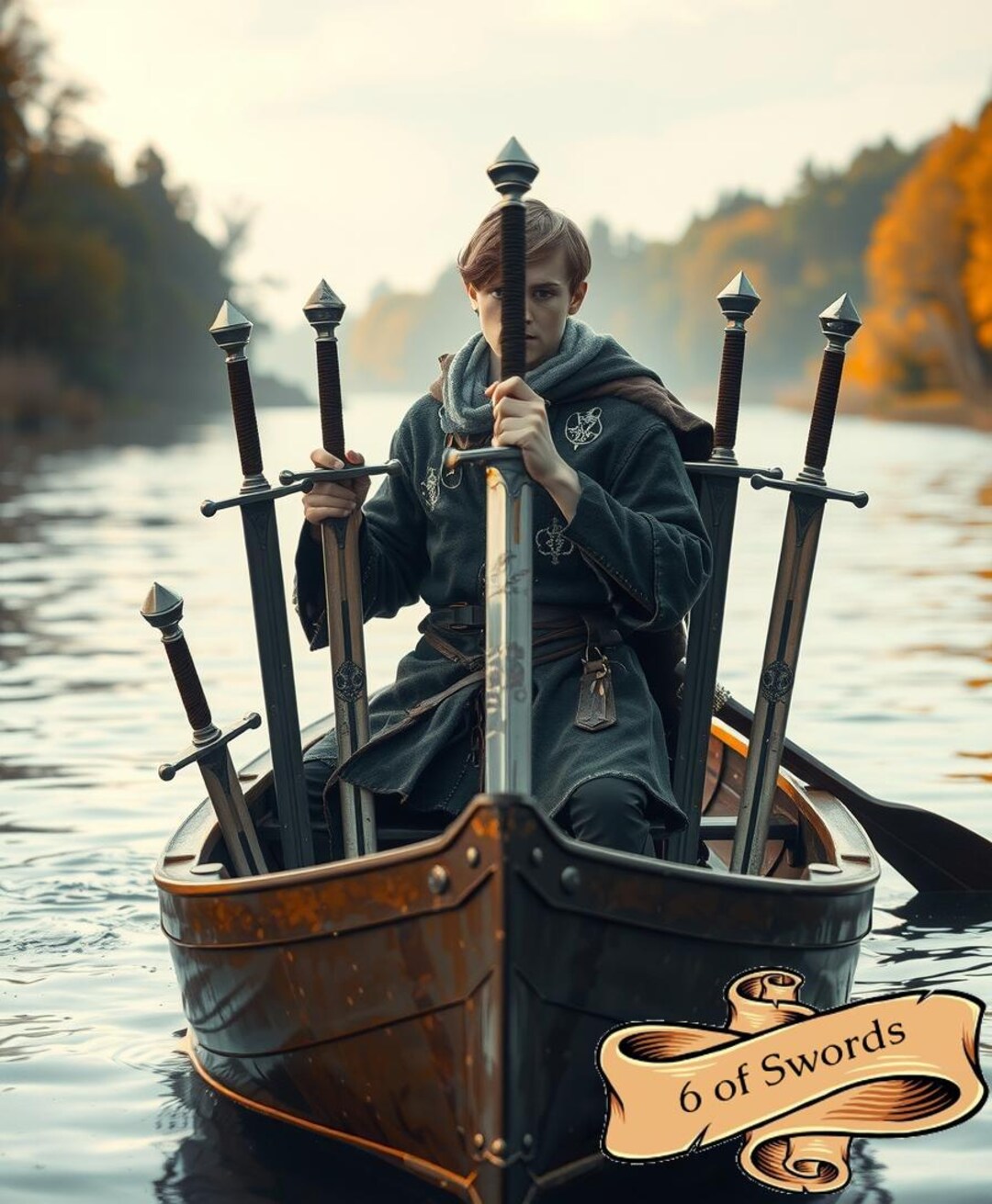 Six of Swords - Quicksilver's Tarot - Etsy
